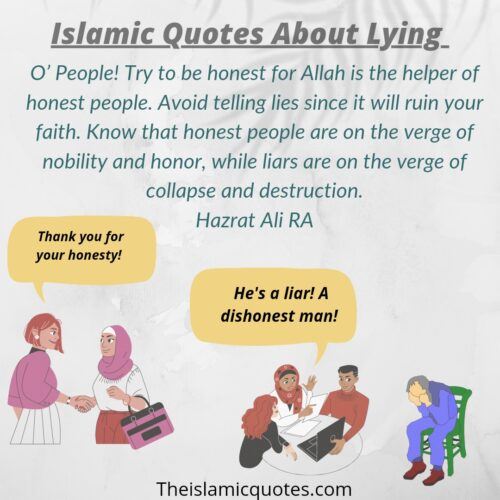 50 Islamic Quotes About Lying with Images