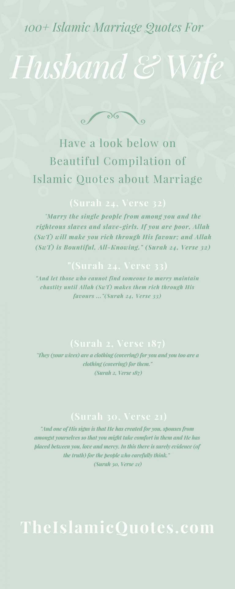 100+ Islamic Marriage Quotes For Husband and Wife