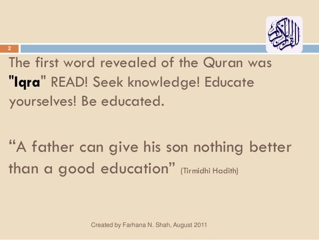30 Inspiring Islamic Quotes on Education / Knowledge /Study