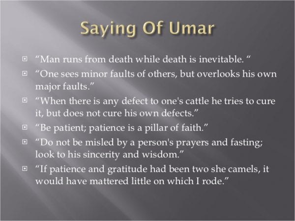Hazrat Umar Farooq R.A Quotes-70+ Sayings of Umar Bin Khattab